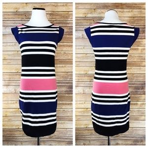 French Connection | Dresses | French Connection Knit Striped Short ...